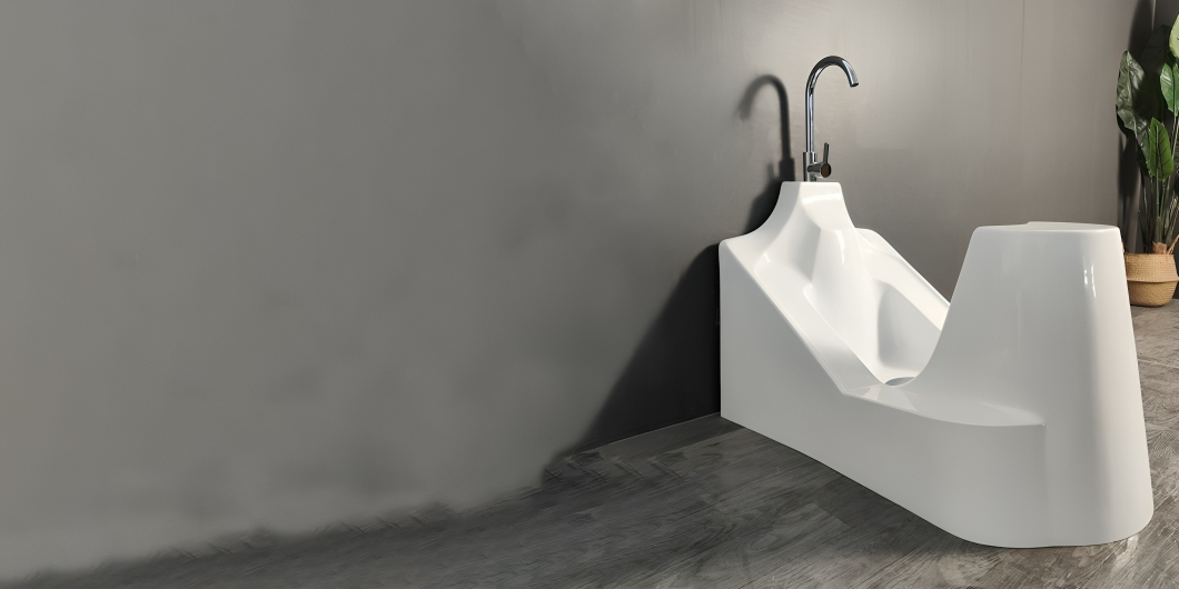 Wudu wash basins for ablution. Foot wash stations & dual level sinks ...