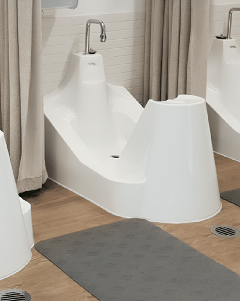 Wudu wash basins for ablution. Foot wash stations & dual level sinks ...